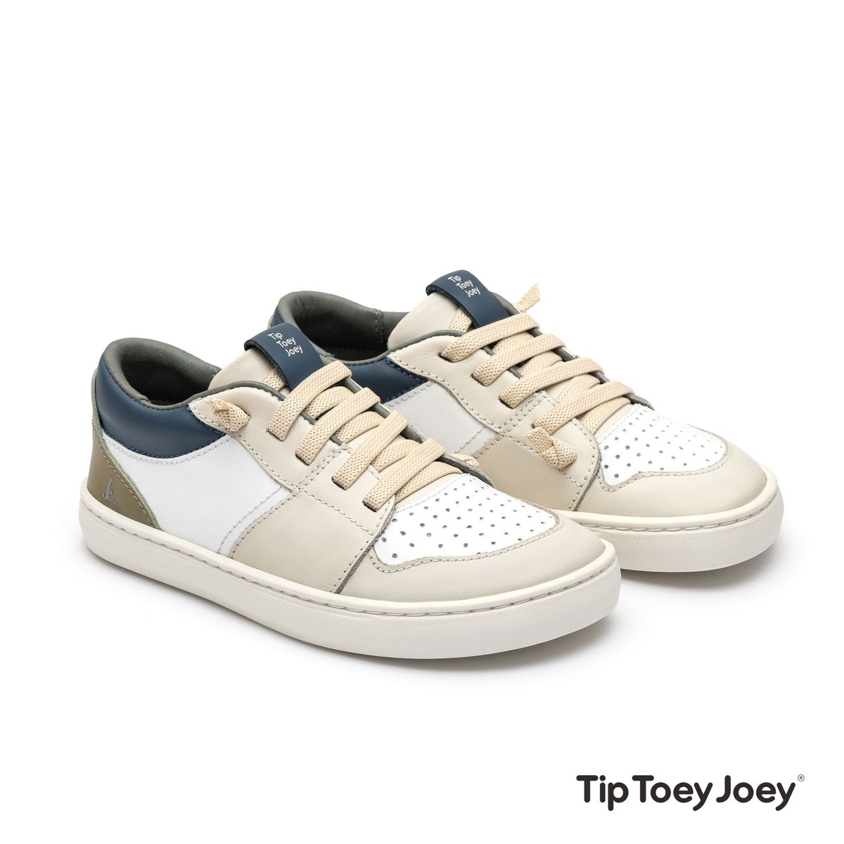 Ténis ollie WHITE/ TAPIOCA/ OLIVE TREE-Tip Toey Joey – Pés Felizes